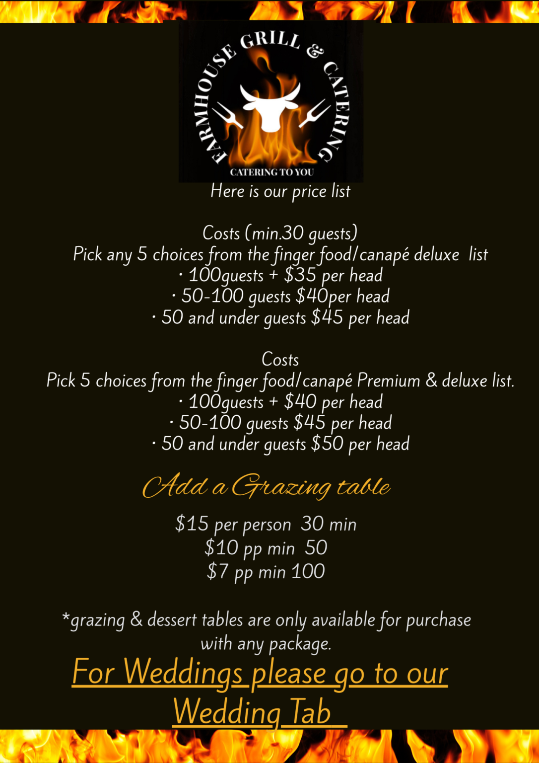 Menu - Farmhousegrillandcatering